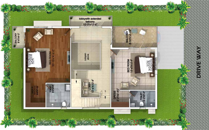 Attached Villa Plans
